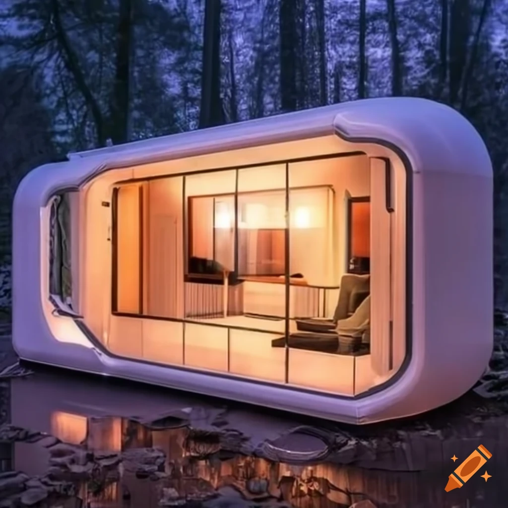 Modern house shaped like a gaming pc on Craiyon