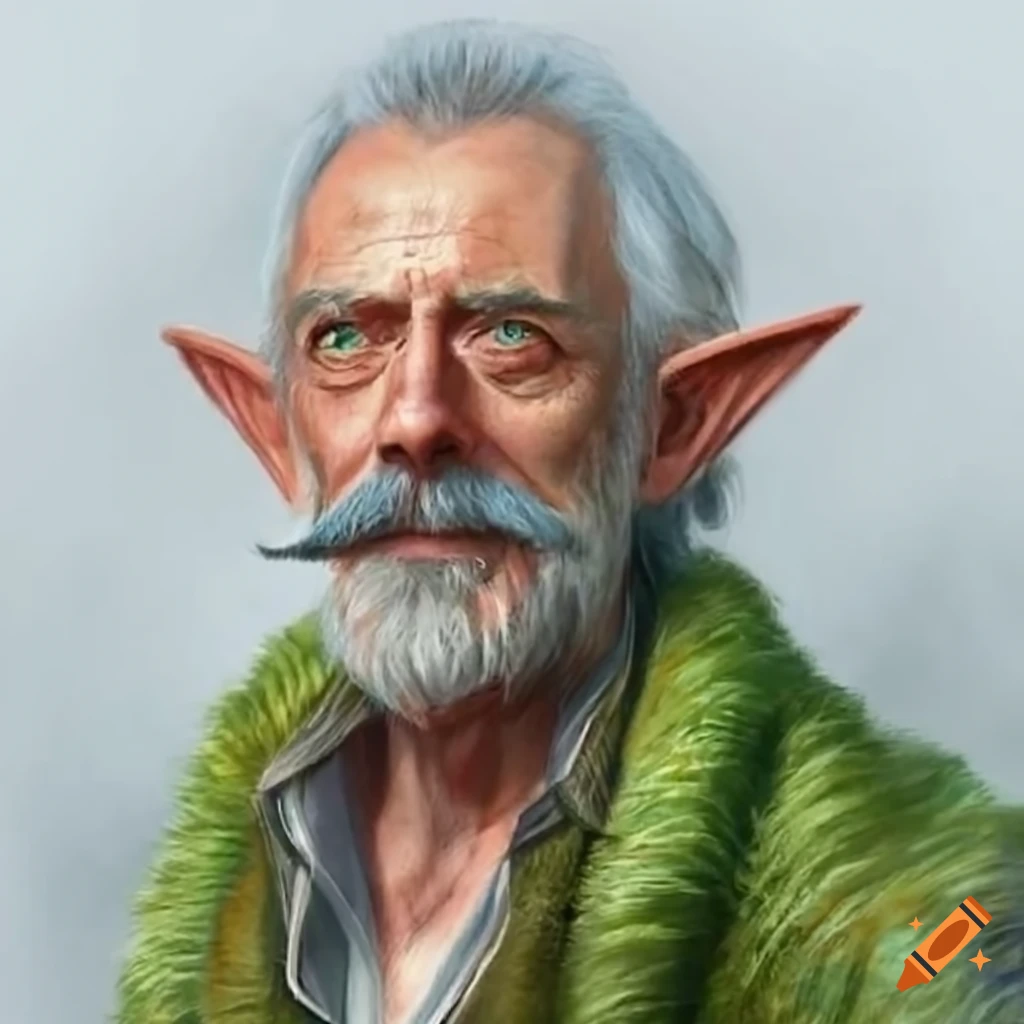 Elderly man with glasses, white hair, and moustache on Craiyon