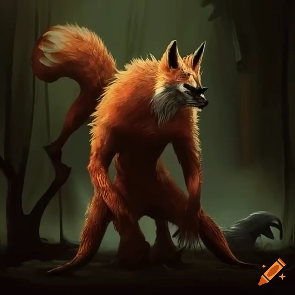 Image of a giant fox monster on Craiyon