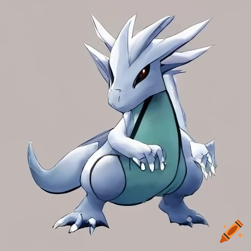 Dragon type pokemon with leaf crown on Craiyon