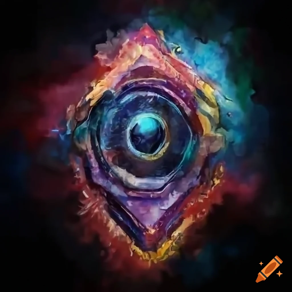 Otherworldly painting of an eldritch-inspired portal sphere with a ...