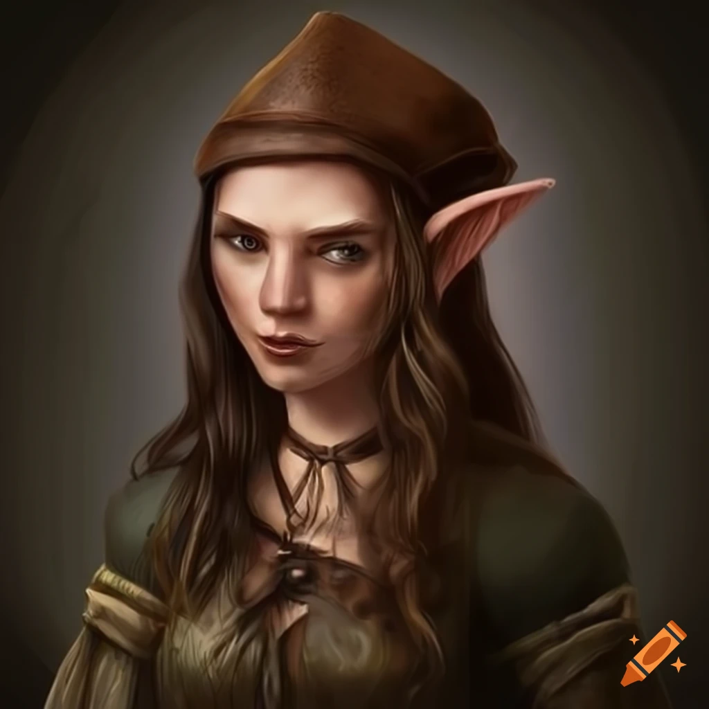 Tilda swinton dressed as a d&d elf character on Craiyon