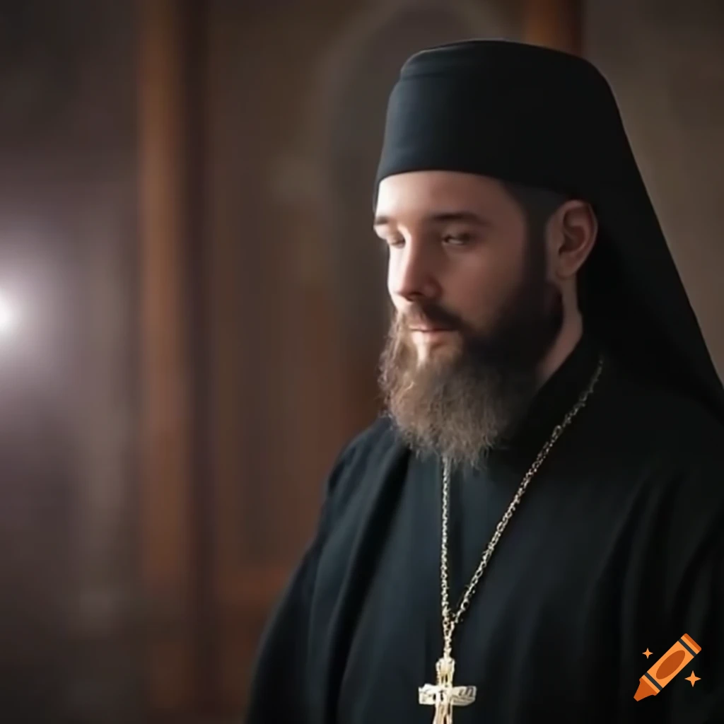 Orthodox priest portrait on Craiyon
