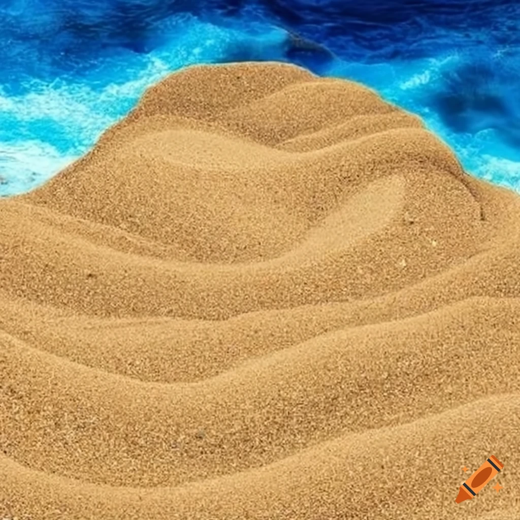 Sandy hill in beach landscape