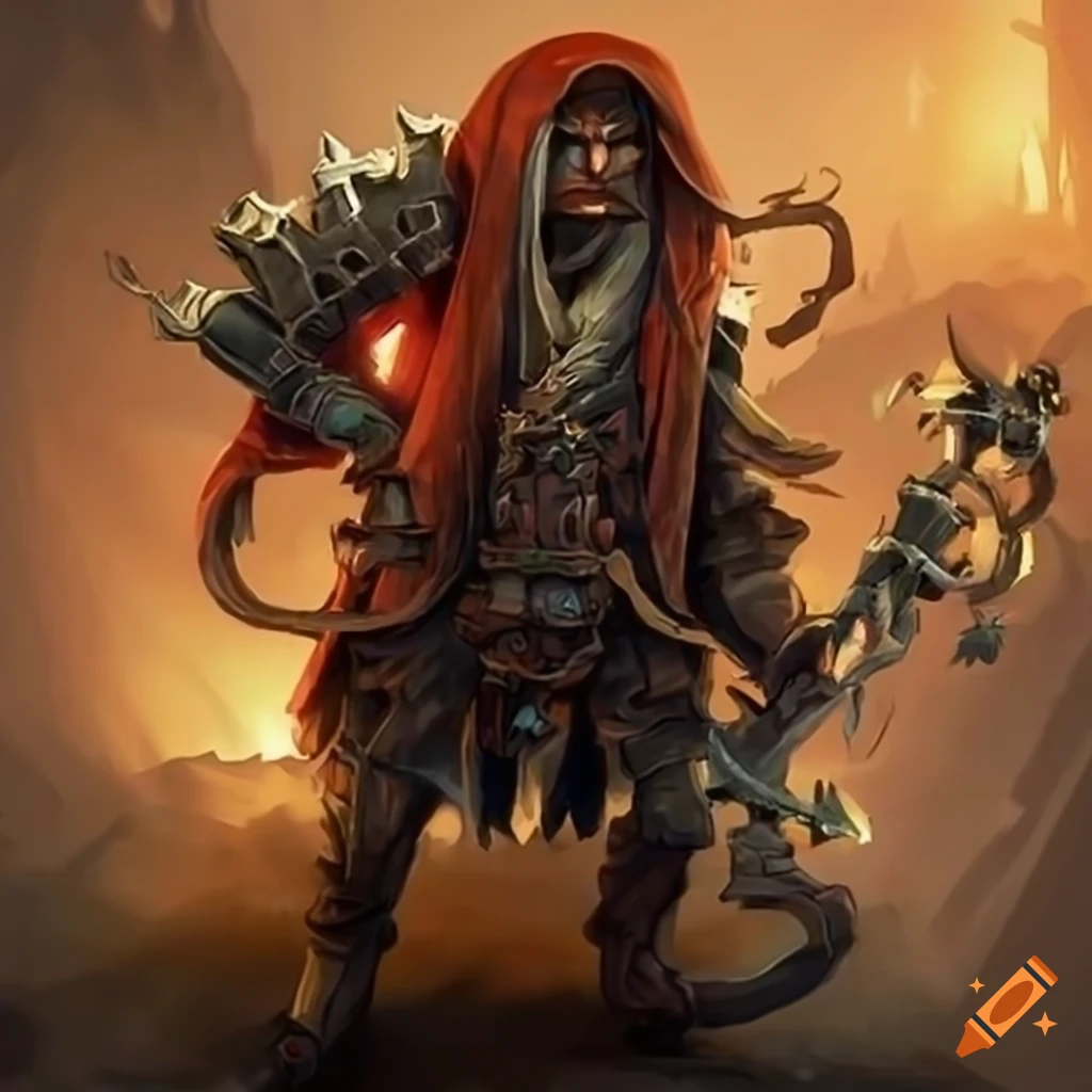 Fantasy engineer character illustration on Craiyon