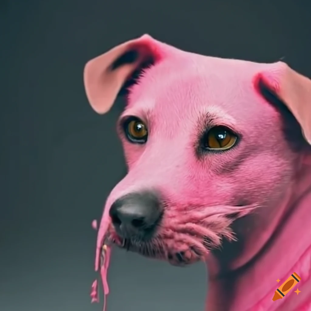 Dog eating meat on Craiyon