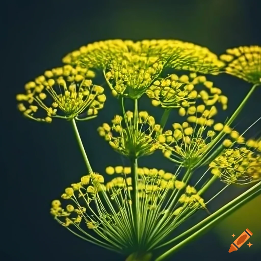Wild fennel field on Craiyon