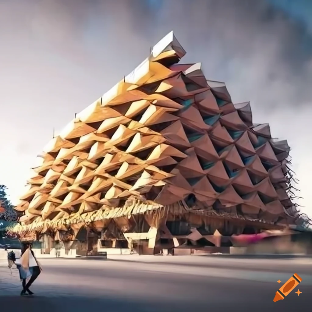 Architectural design inspired by Philippine weaving pattern on Craiyon