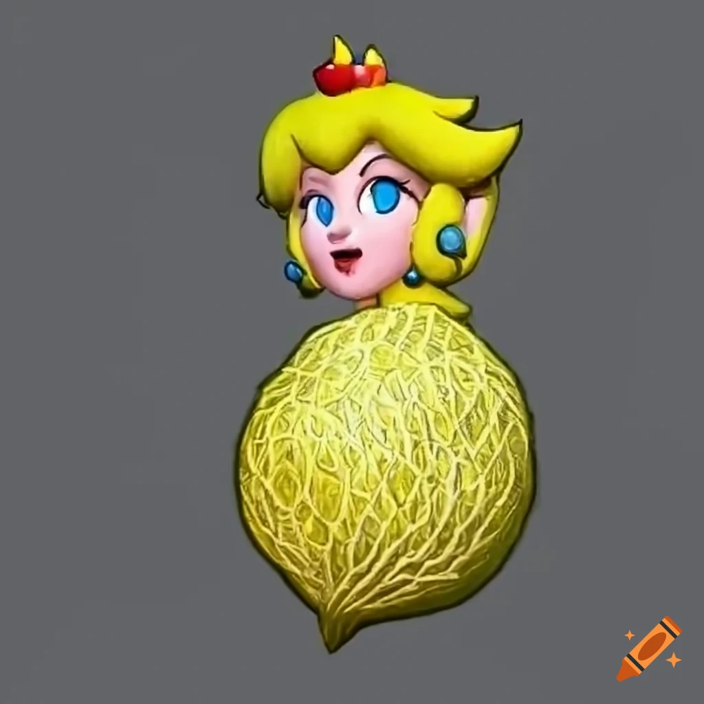 Digital art of princess peach inside a lemon on Craiyon
