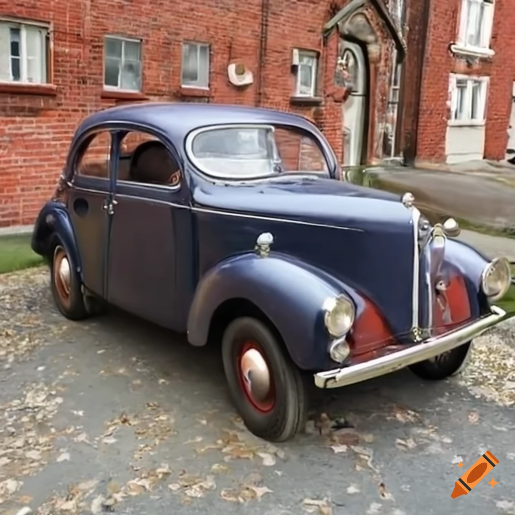 Small vintage car from the 1940s on Craiyon