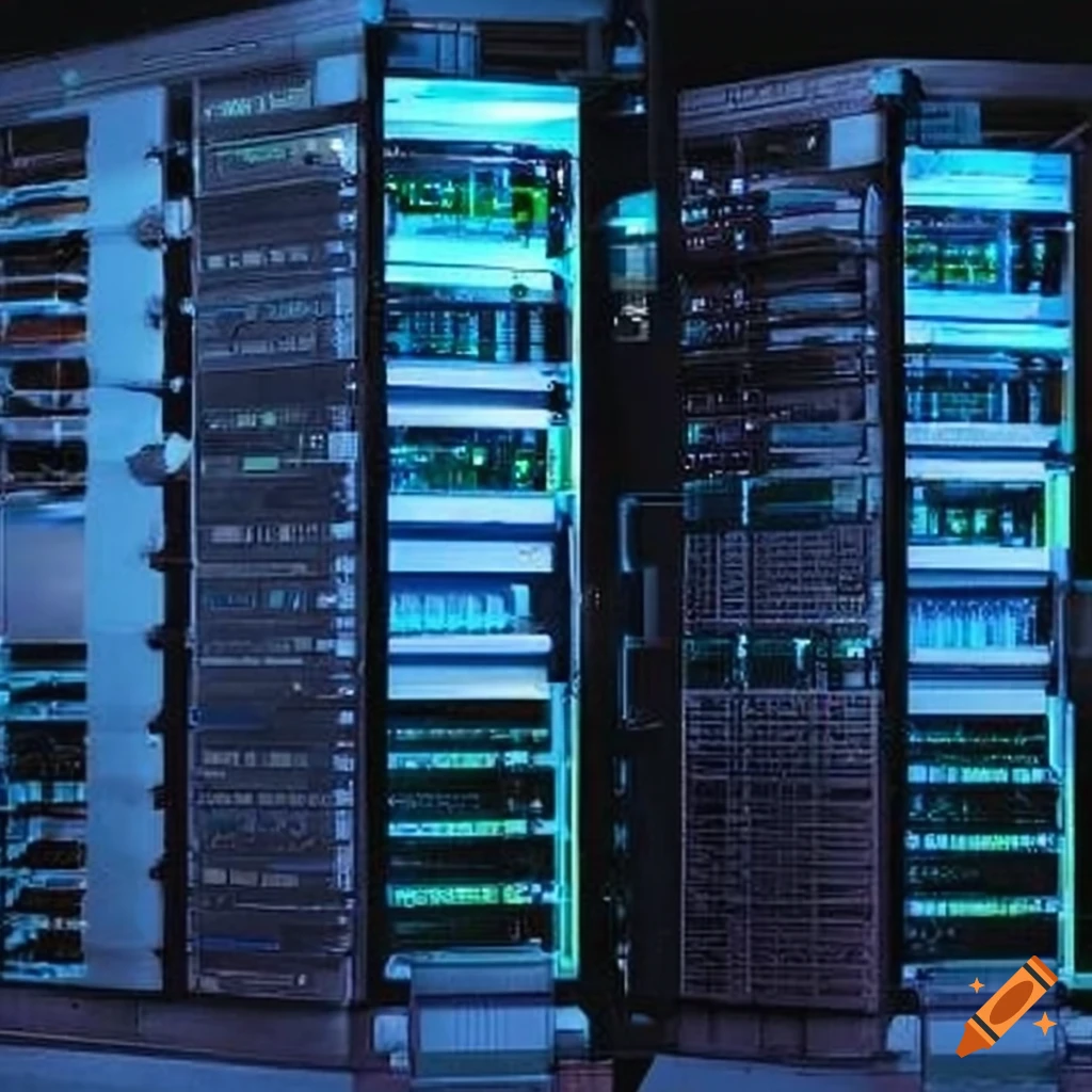 Humorous image contrasting overloaded and empty servers