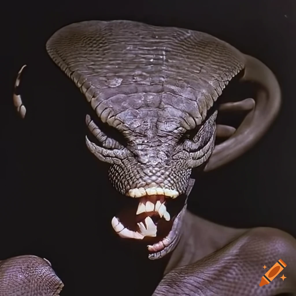 Distorted image of a creepy alien god on Craiyon