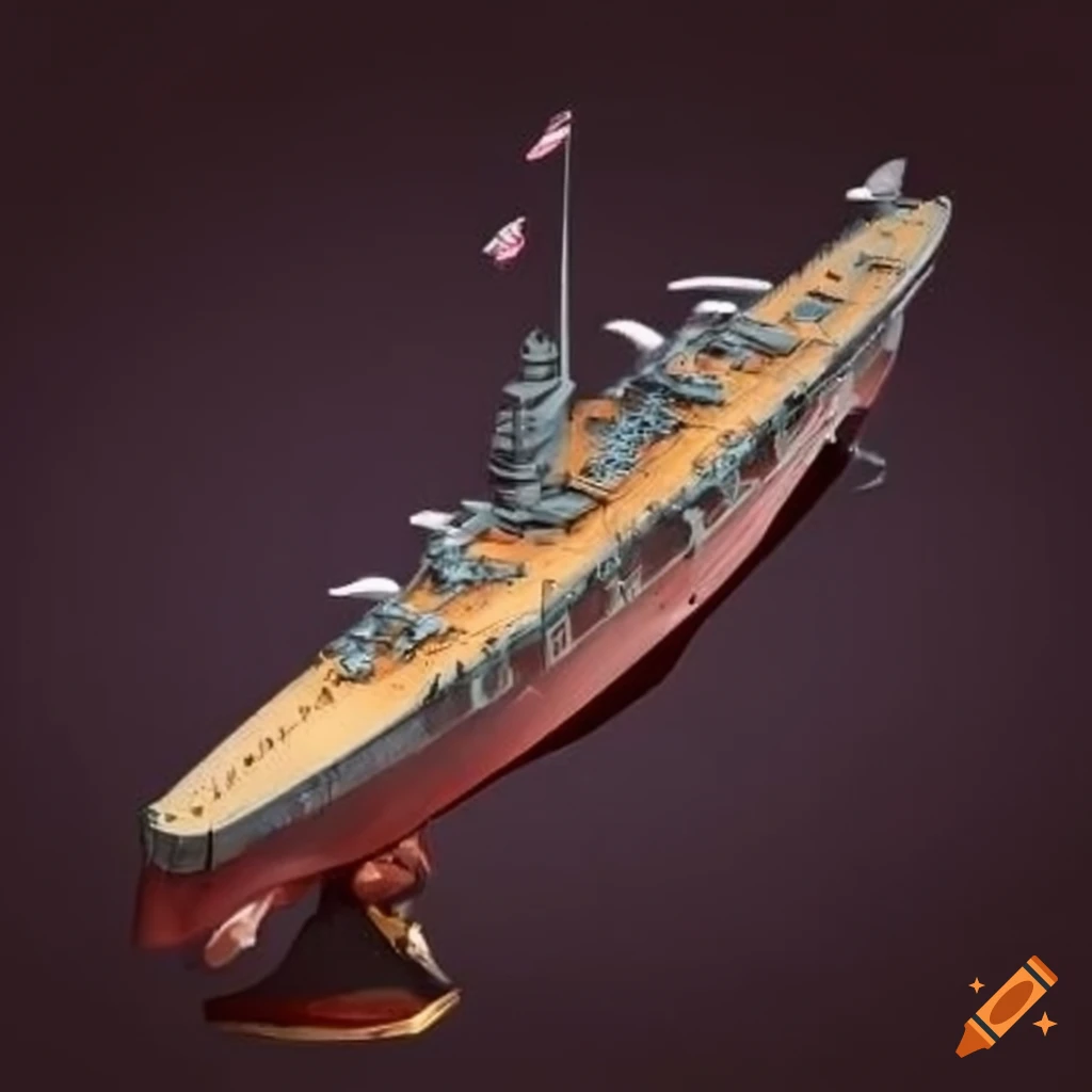 Image of IJN Yamashiro battleship on Craiyon