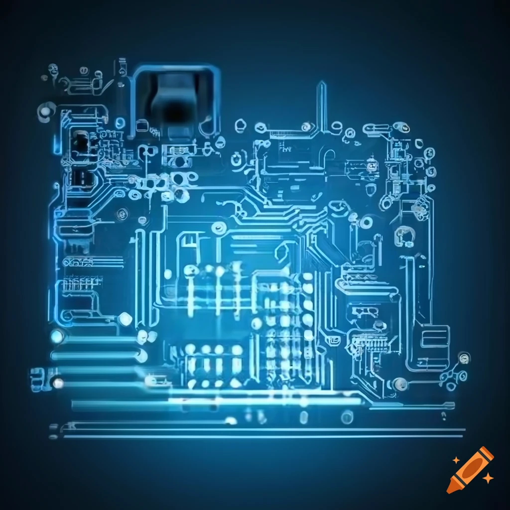 High resolution Blueprint Of A Circuit Board