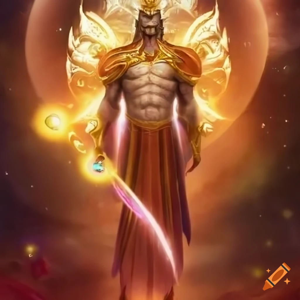 Celestial God Thraeon - The Male God of Creation of Eldoria on Craiyon