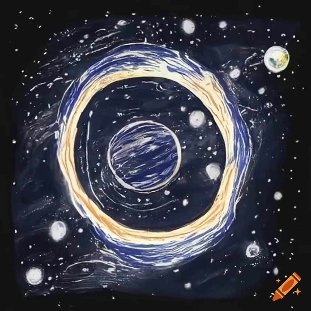 Astronaut floating in space with a planetary ring on Craiyon