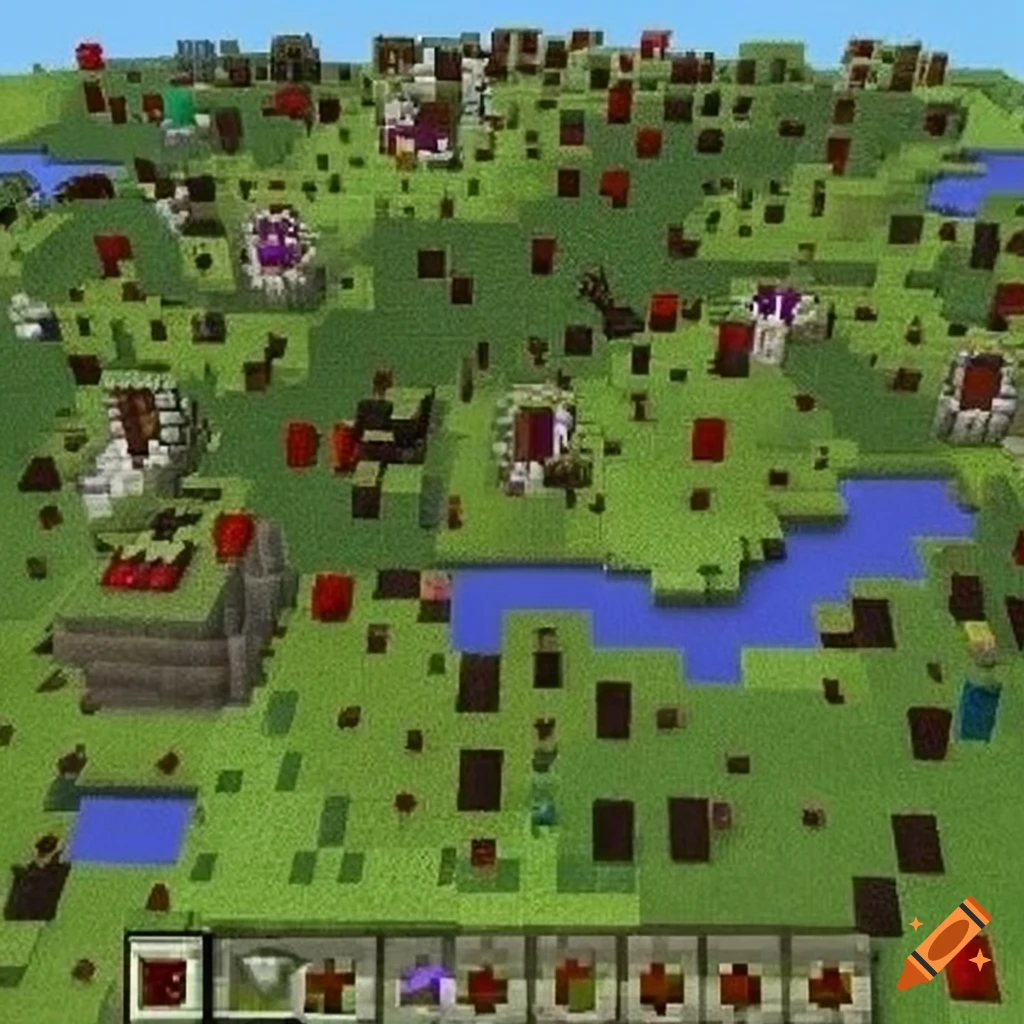 Vintage minecraft realms logo on Craiyon