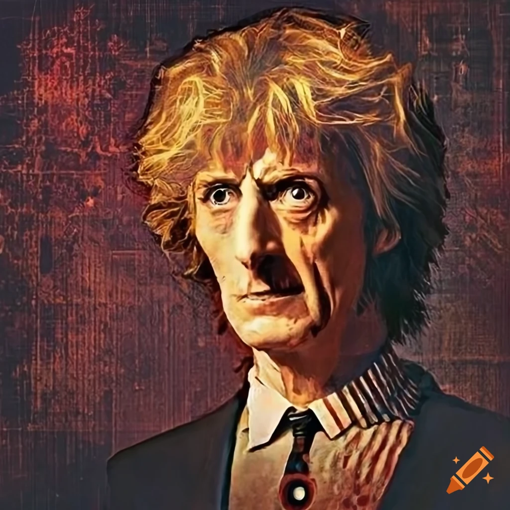 Doctor Who retro portrait collage poster painting on Craiyon