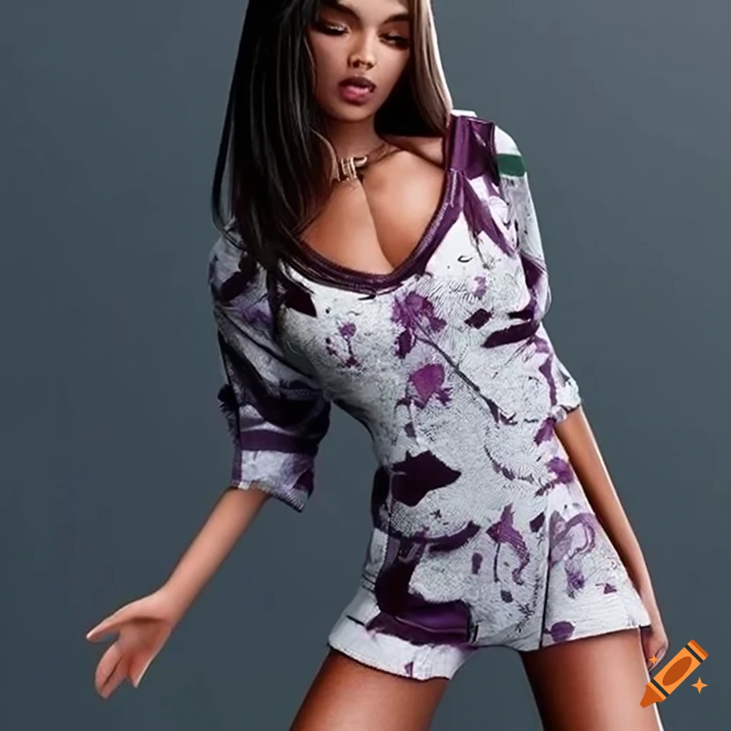 High-resolution 3D render of Revolve SS24 playsuit on Craiyon