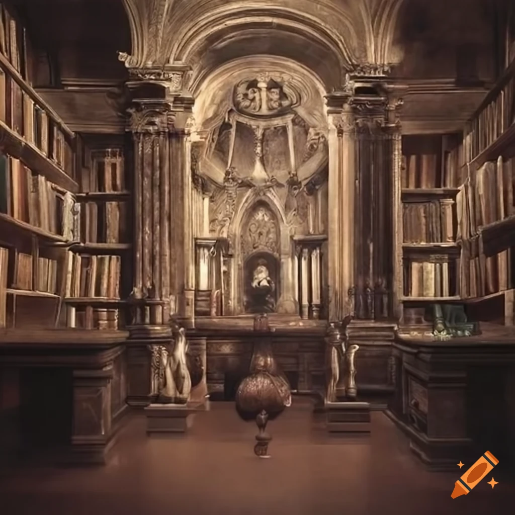 Image of a wise character in an ancient library on Craiyon