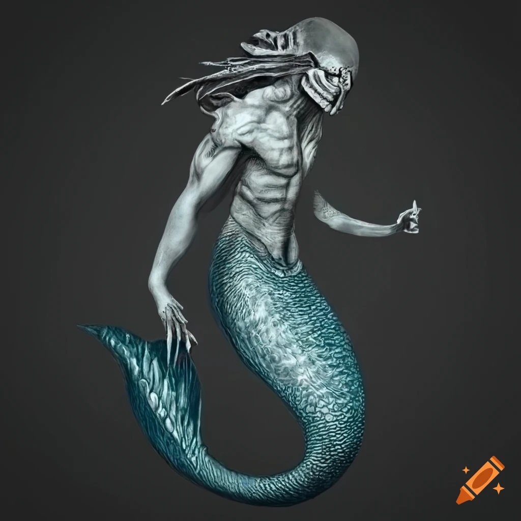 Detailed etching of a prehistoric sea creature on Craiyon