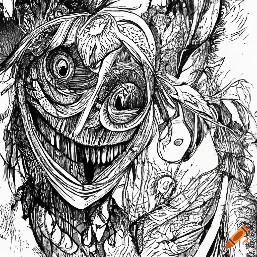 Intricate pen and ink drawing titled 'alastor's game'