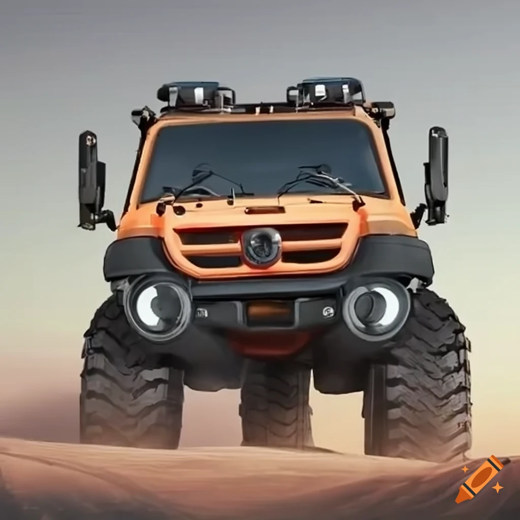 Custom 4x4 off-road vehicle with intricate design details on Craiyon
