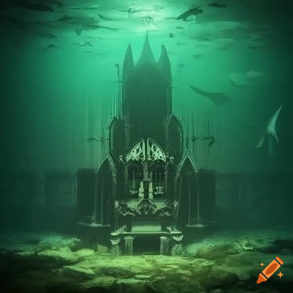image-of-a-mysterious-underwater-gothic-temple