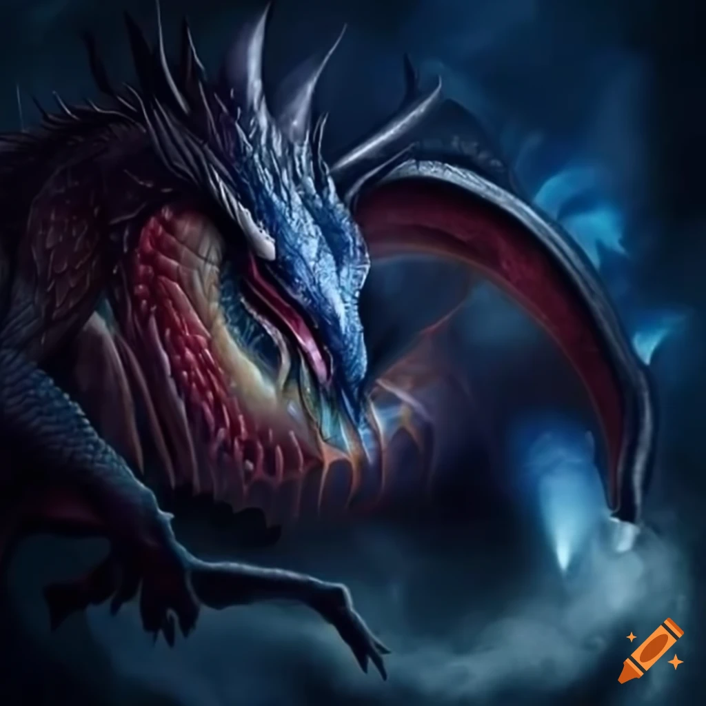 Image of a mysterious dragon with captivating eyes on Craiyon