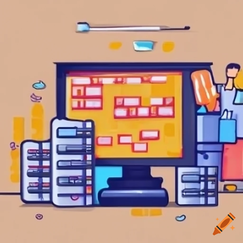 Icon of a file server on Craiyon