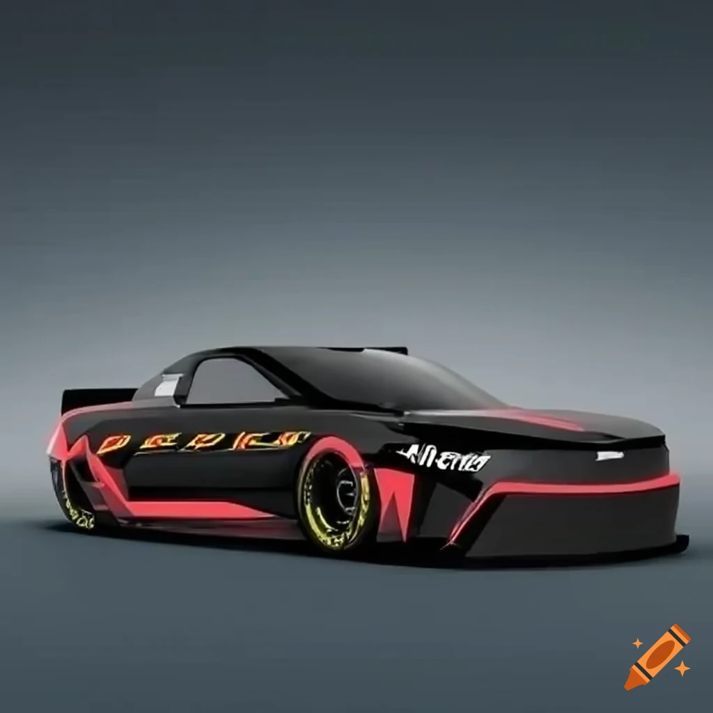 Sleek race car design with big wheels on Craiyon