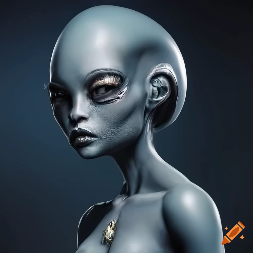 Image of an alien goddess on Craiyon