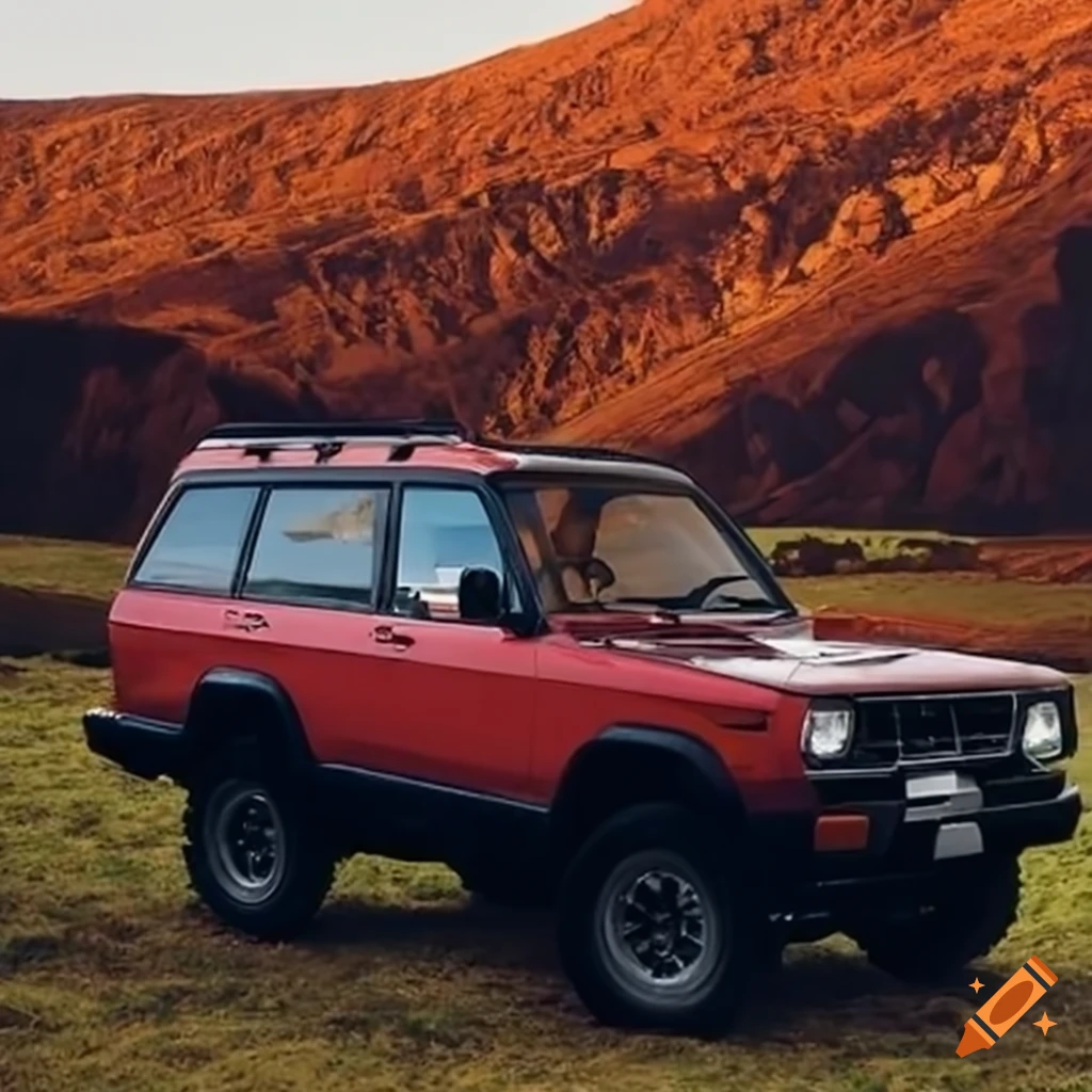 Mitsubishi suv conquering rough terrains