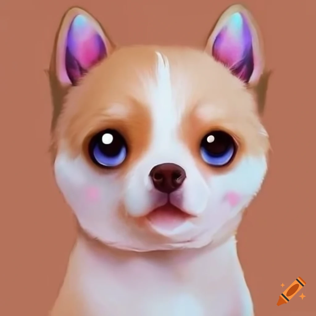 Realistic and cute dog illustration on Craiyon