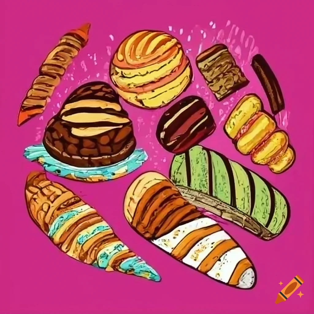 Delicious mexican pan dulce with sweet flavors
