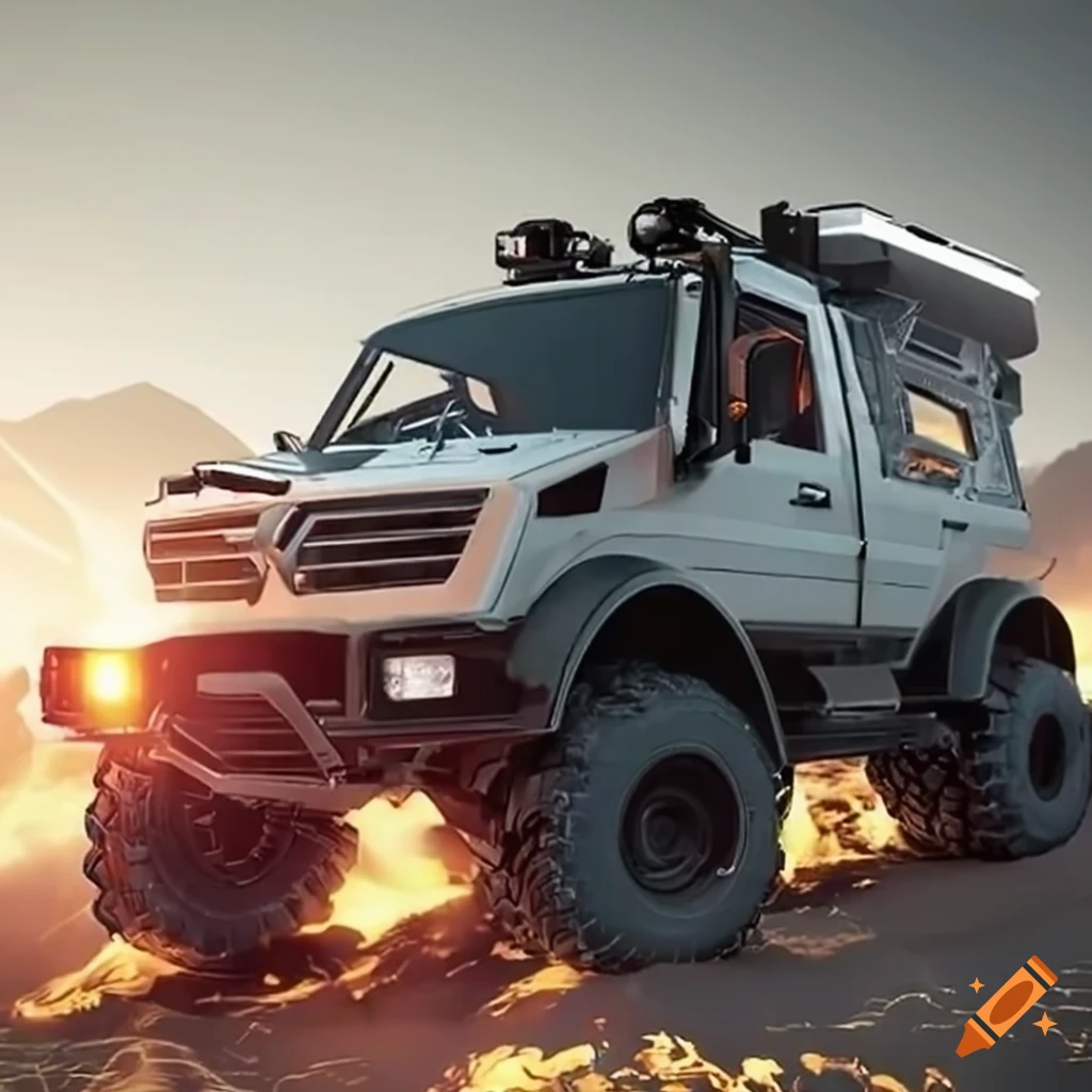 Concept of an offroad 4x4 vehicle on Craiyon