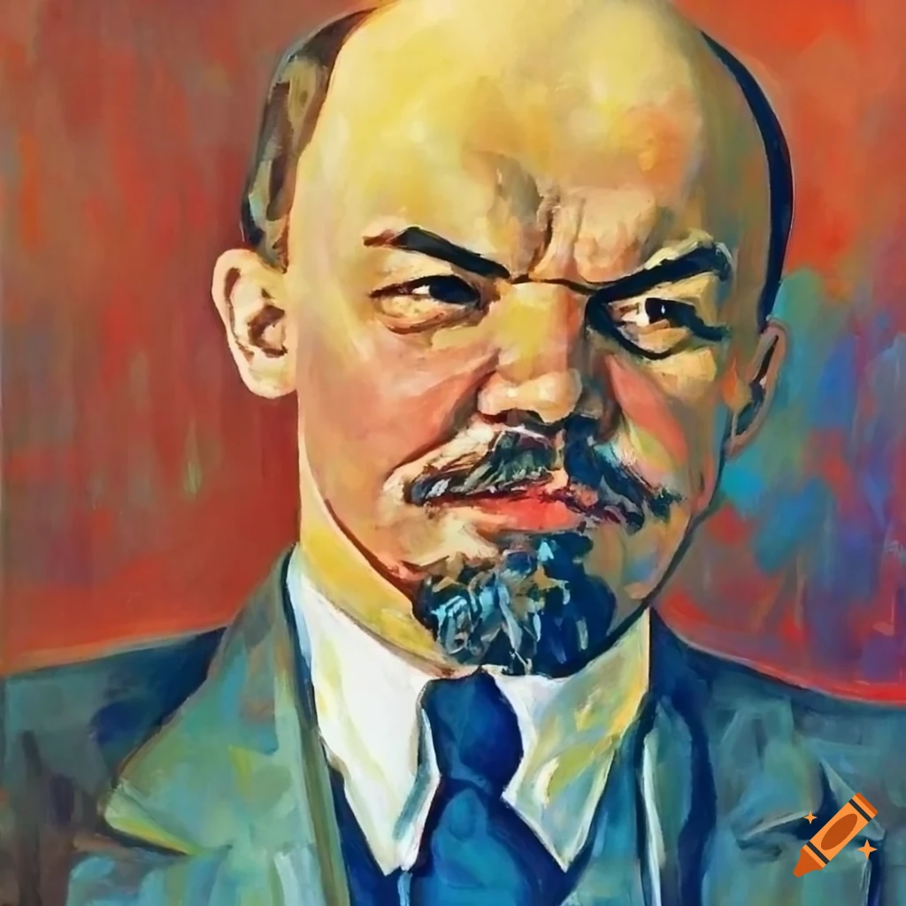 Colorful portrait of vladimir lenin on Craiyon