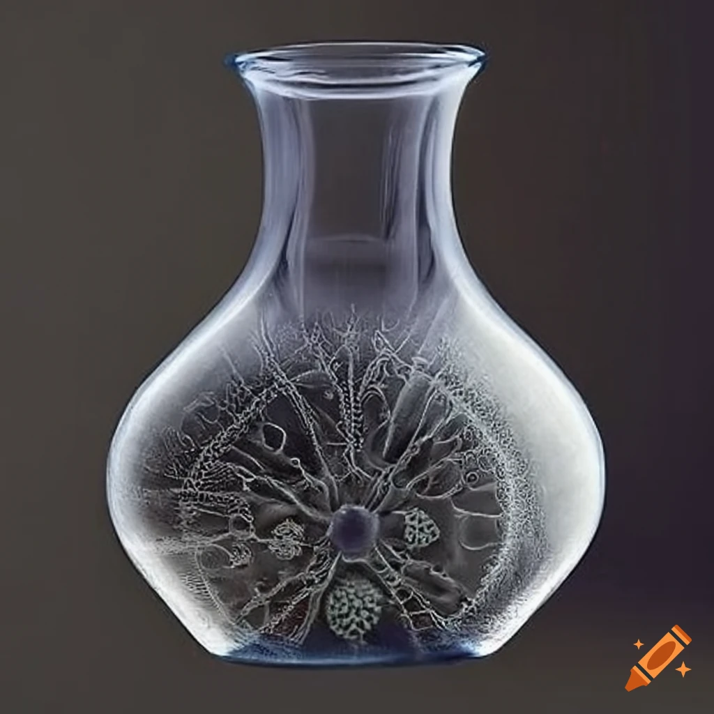 Artistic depiction of a scientific glassware on Craiyon