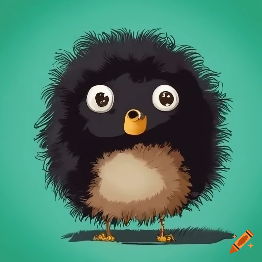 Friendly and fluffy character from a children's book on Craiyon