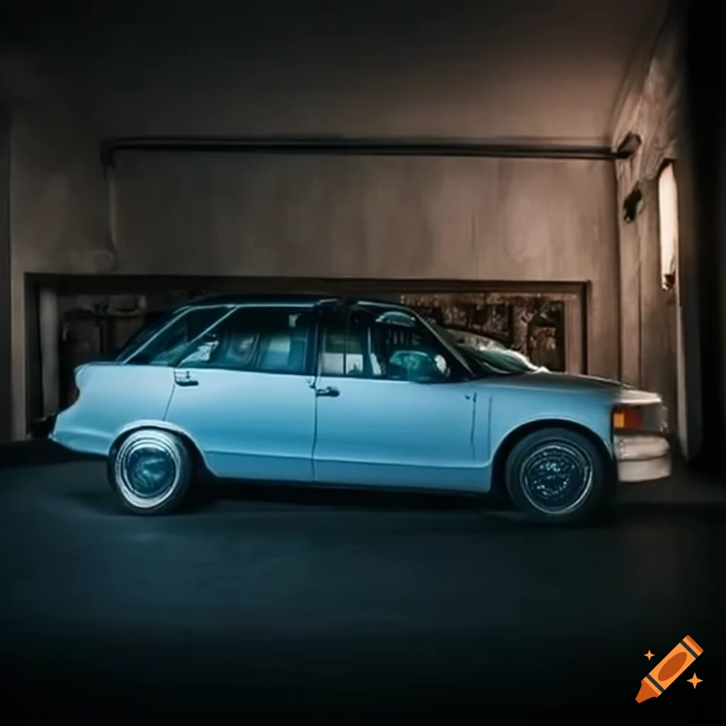 Detailed depiction of a luxurious car on Craiyon