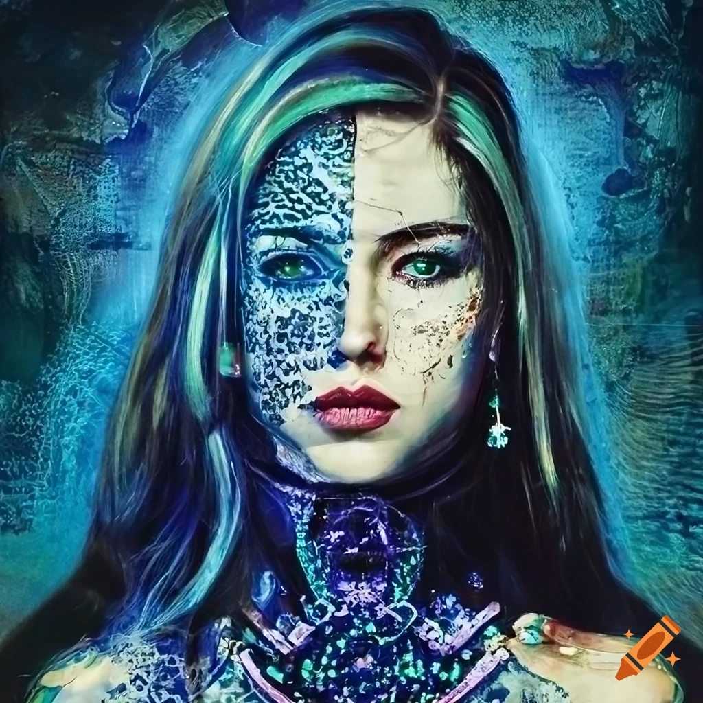 Intricate portrait of a high fashion female on Craiyon