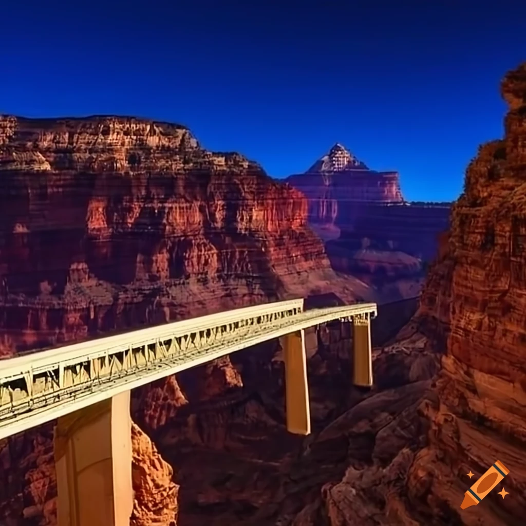 Bridge over the grand canyon on Craiyon