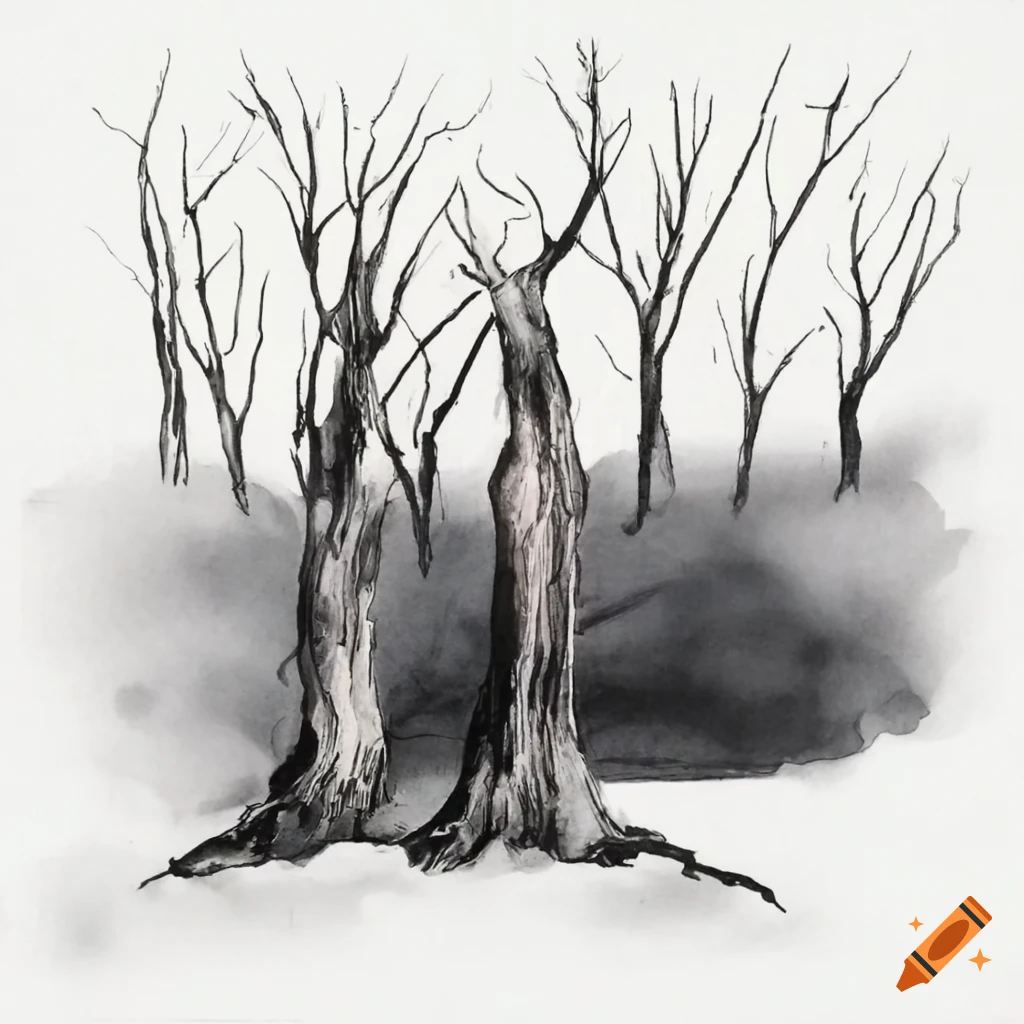 Hollow in a tree in a watercolor painting on Craiyon