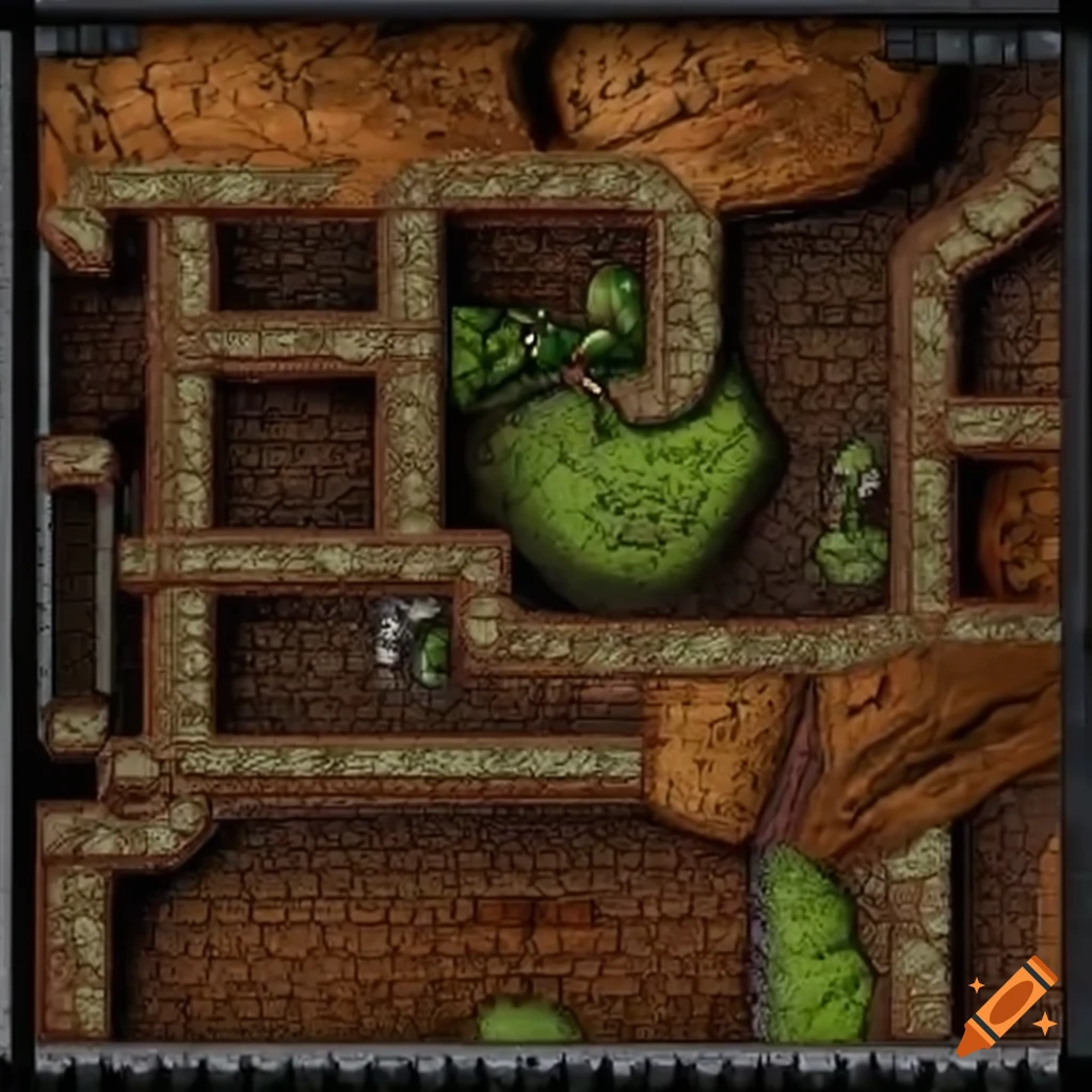 Layout map of a 2d platform game with rocks on Craiyon