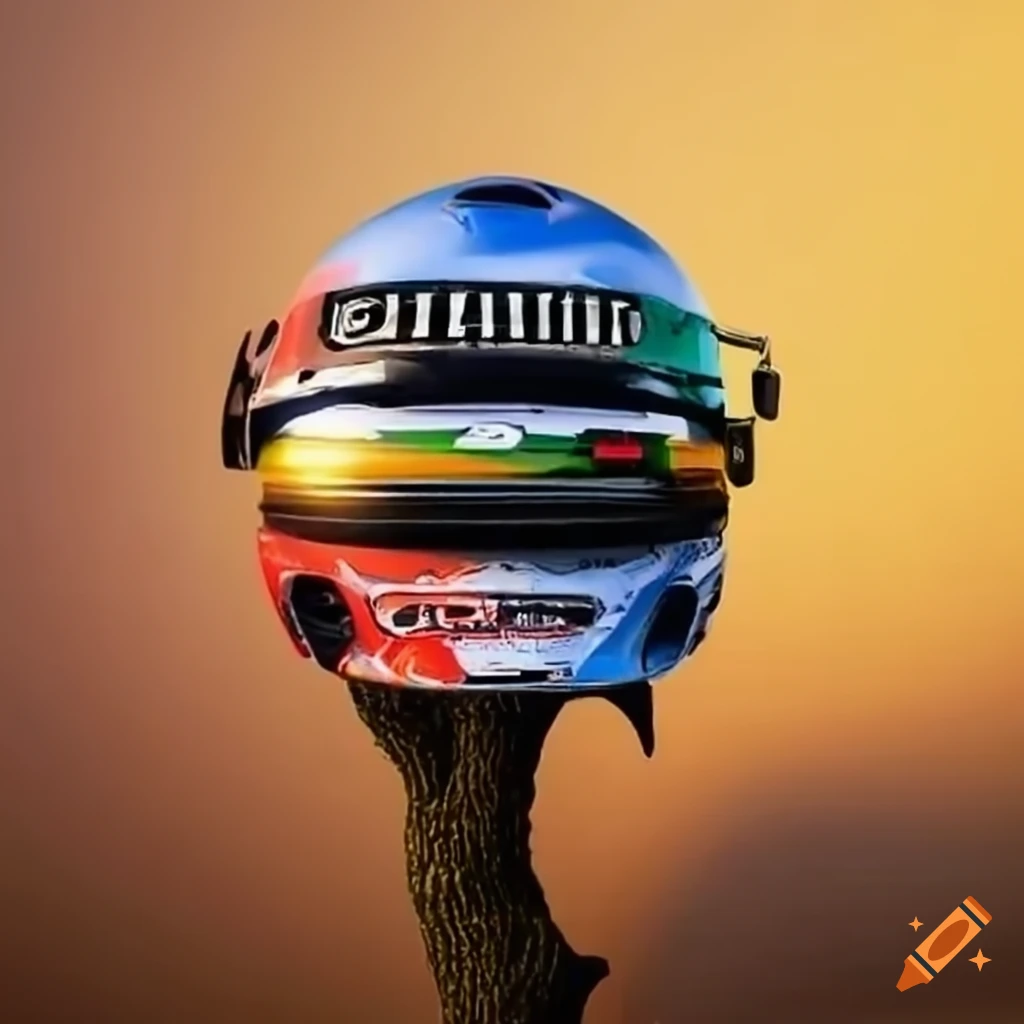 Humor illustration of a tree taking a selfie in a rally car