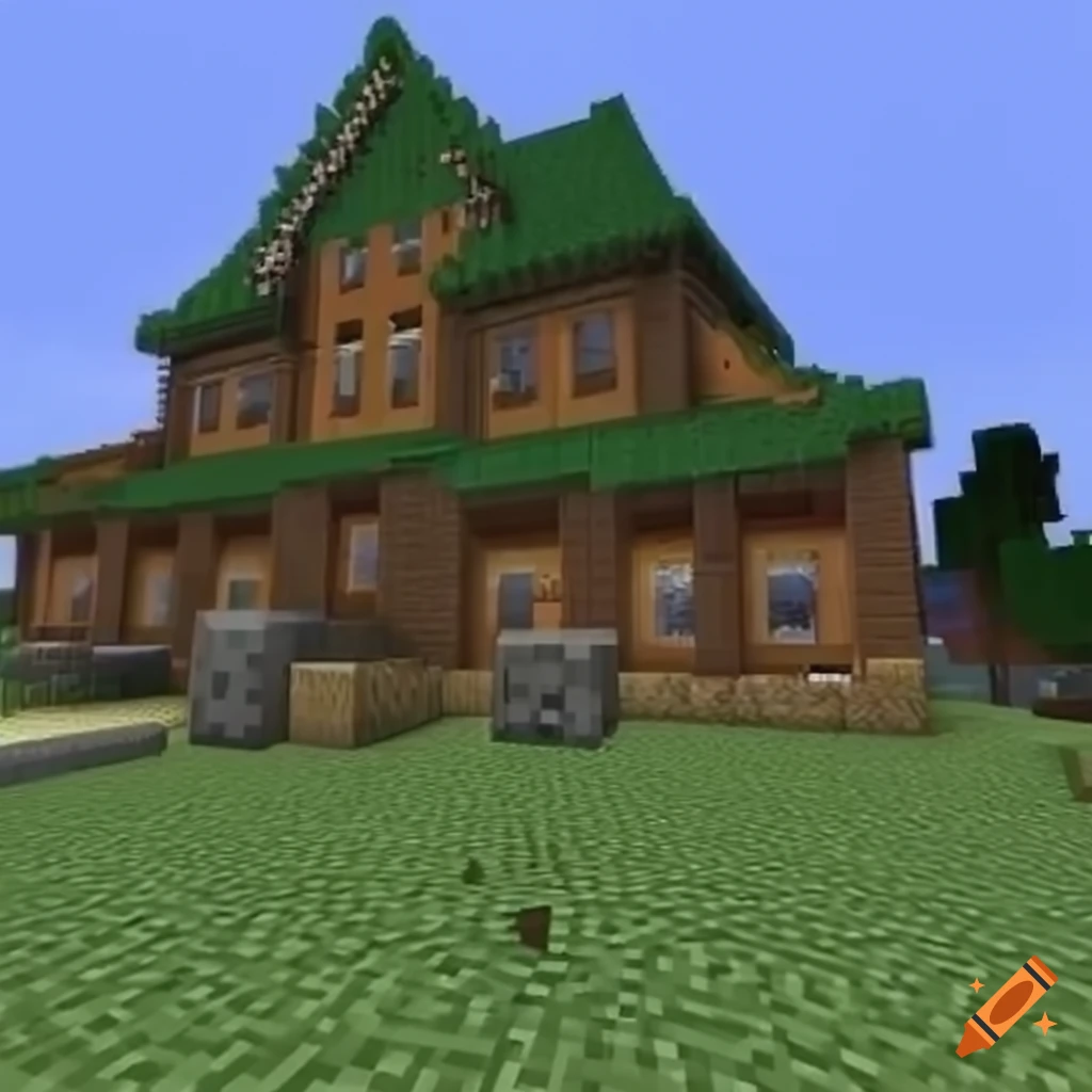 Screenshot of Minecraft's development gameplay on Craiyon