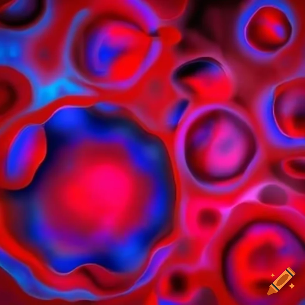 Abstract representation of blood cells on Craiyon