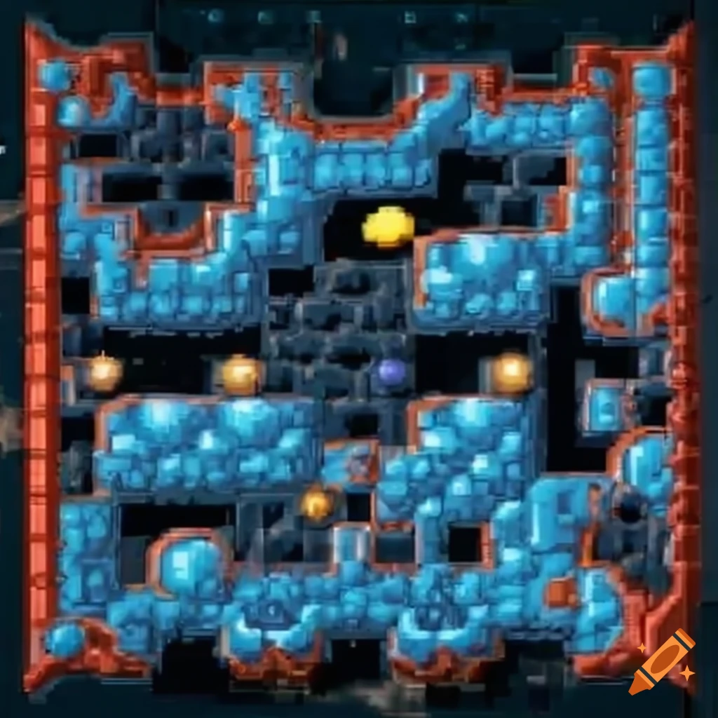 Artwork of molten bubble tiles for a 2d platform game