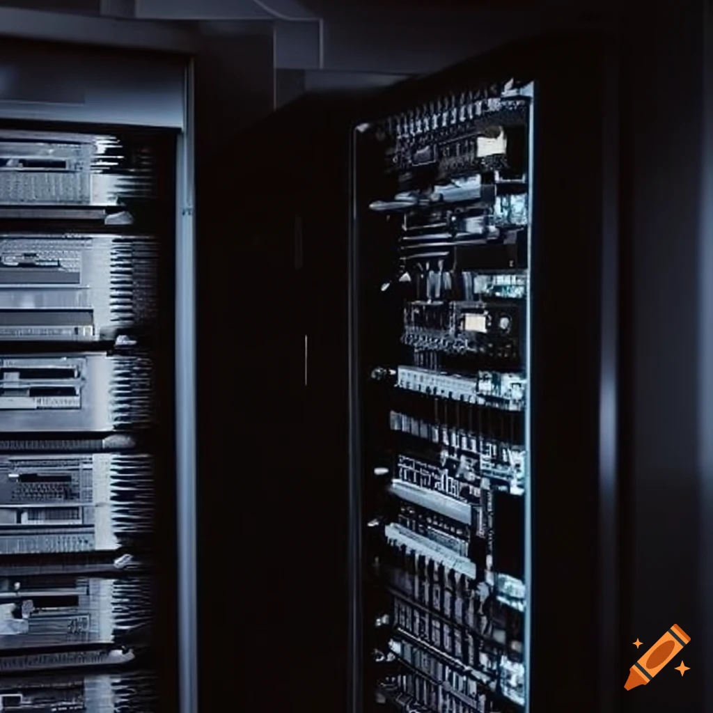 A server hoster who is happy with his server center on Craiyon