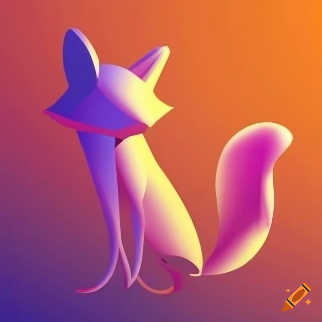 Outline of a gradient fox